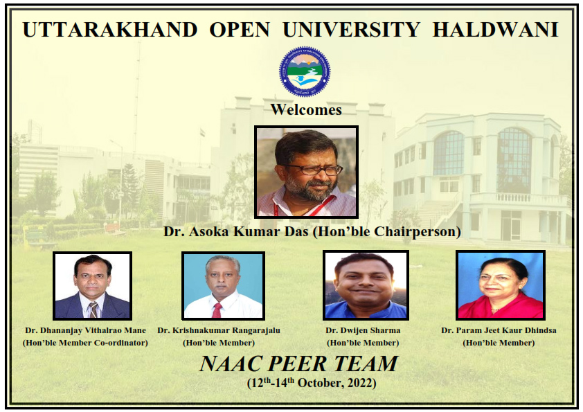 Welcome NAAC Peer Team visit (12th-14th October , 2022) | Uttarakhand ...